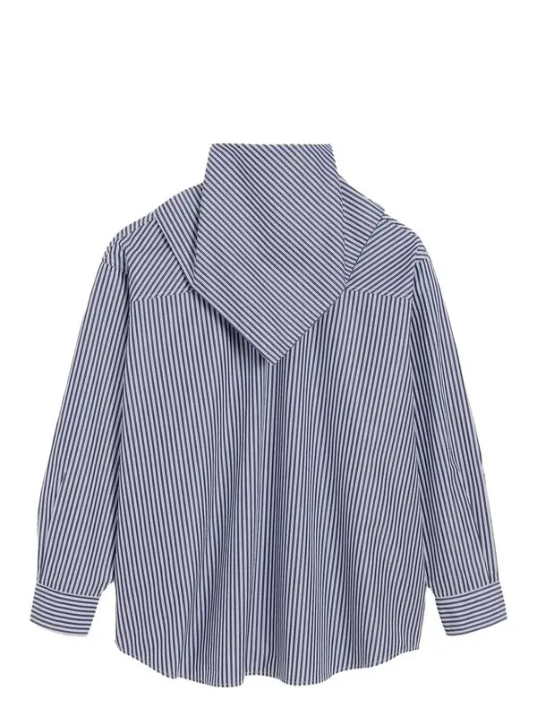 AMI Paris Striped Cotton Bandana Collar Shirt - Multicolor