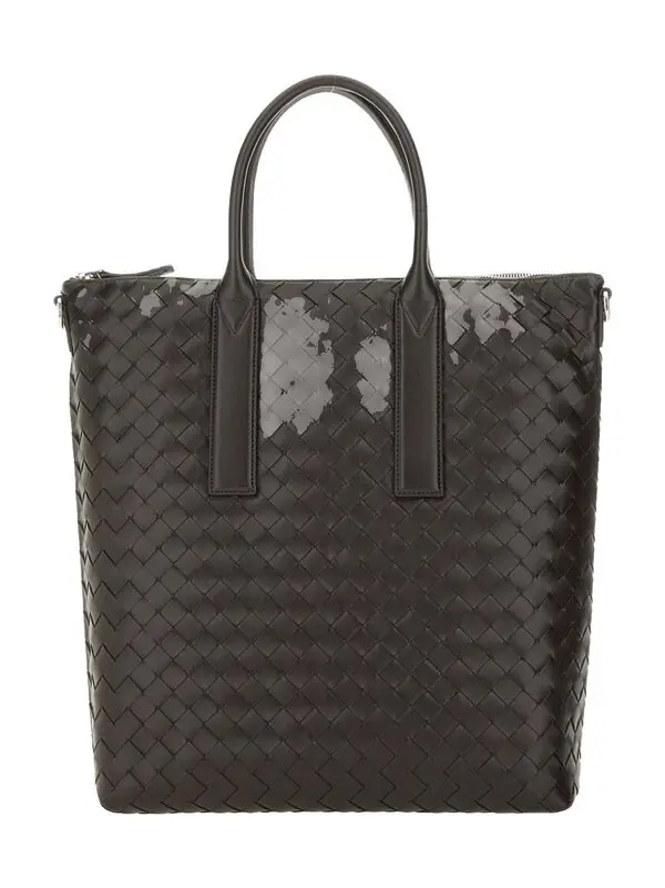 Bottega Veneta North-south Woven Tote Bag - Brown