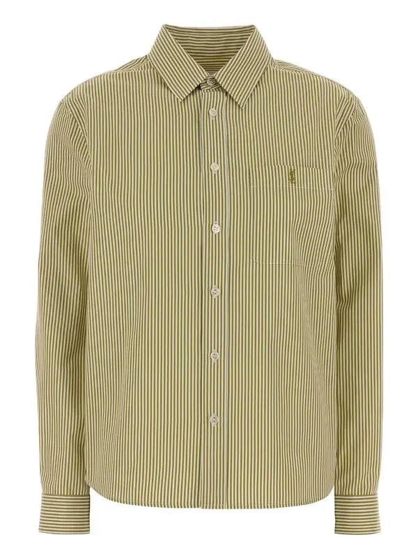 Saint Laurent Embroidered Poplin Shirt - Multicolor