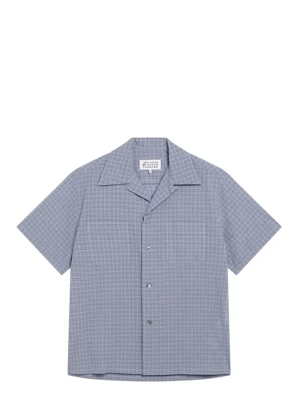 MAISON MARGIELA Light Check Bowling Shirt - Blue