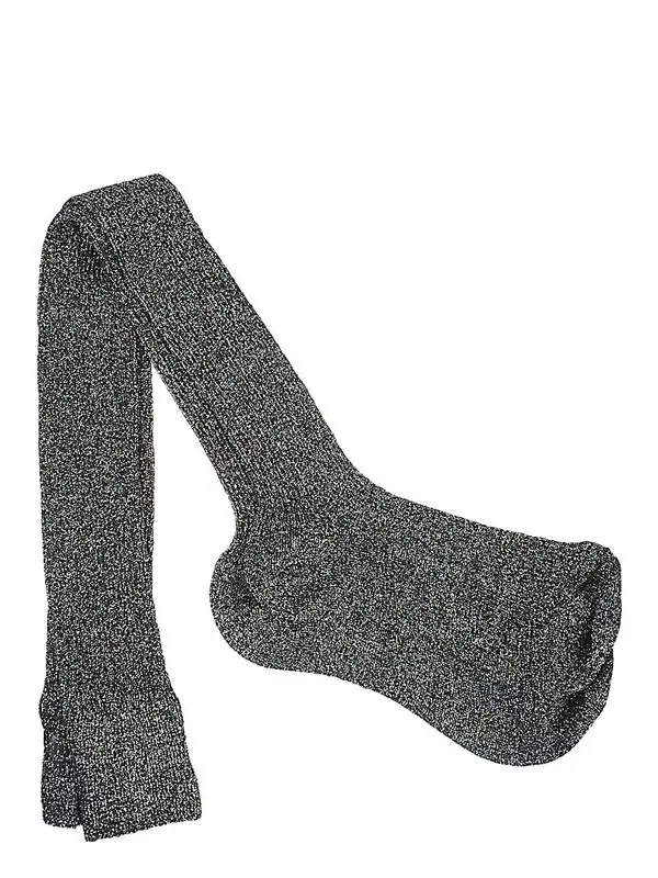 Miu Miu Lamé Ribbed Knee-high Socks - Multicolor