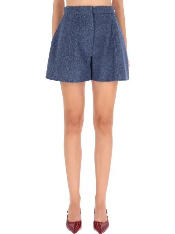 Sportmax Braiesi Wool Shorts - Blue
