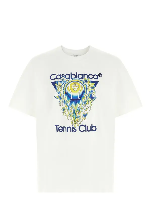 Casablanca Tennis Club Icon' T-shirt - White