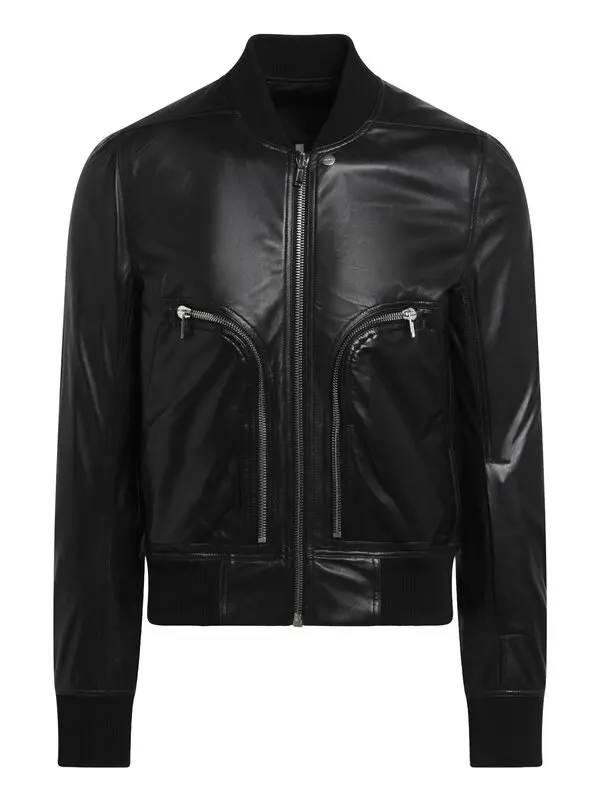 Rick Owens Bauhaus Flight Leather Jacket - Black