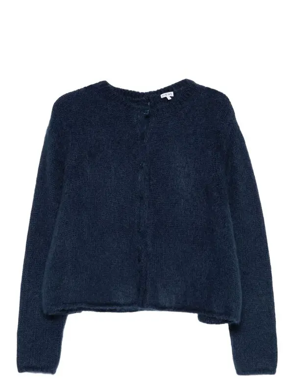 Loewe Wool Blend Cardigan With Ribbed Hem And Cuffs - Multicolor