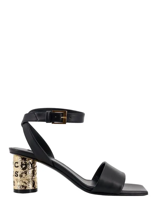 Givenchy Leather Heeled Sandals With Metal Heel - Black