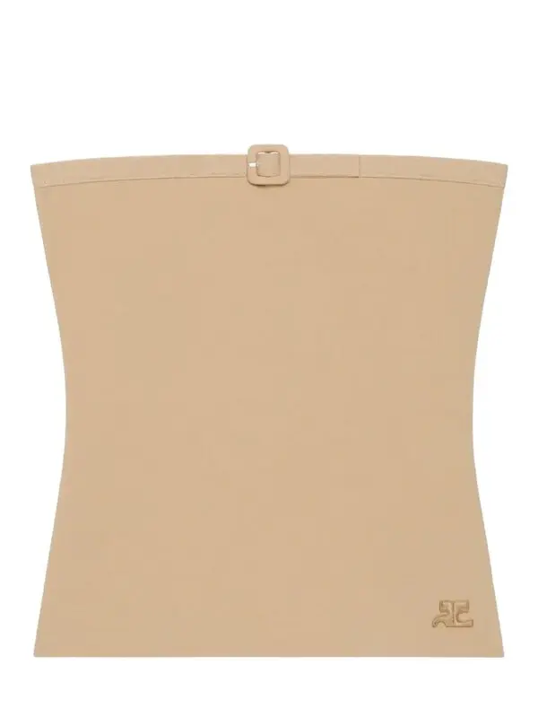 COURREGES Buckled Knit Bustier Top - Multicolor