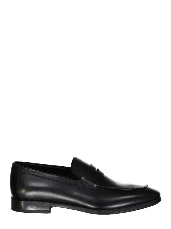 FERRAGAMO Calf Leather Loafers - Black