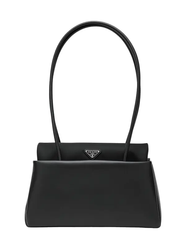 Prada Leather And Re-nylon Passage Medium Bag - Black