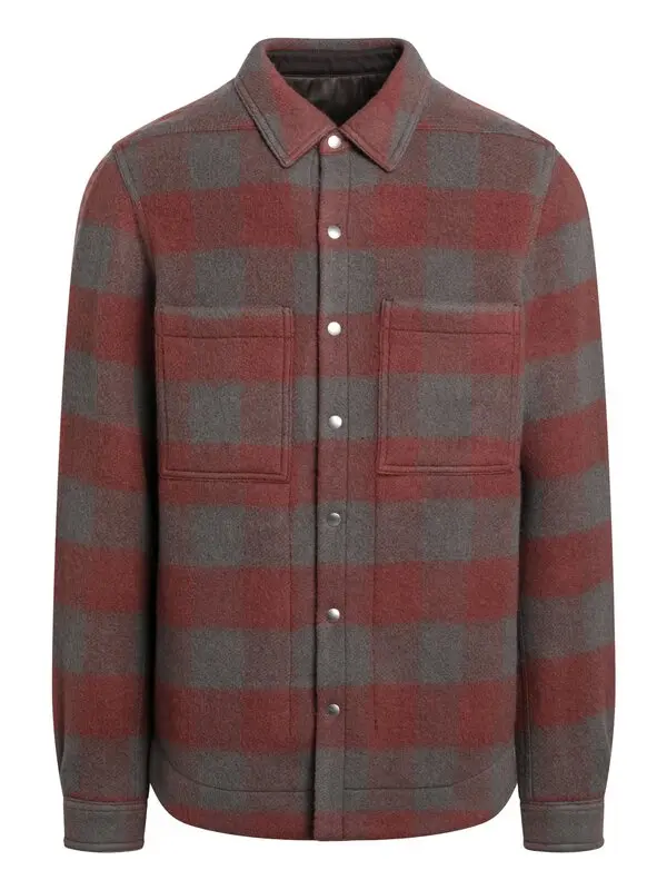 Rick Owens Plaid Wool Shirt-jacket - Multicolor