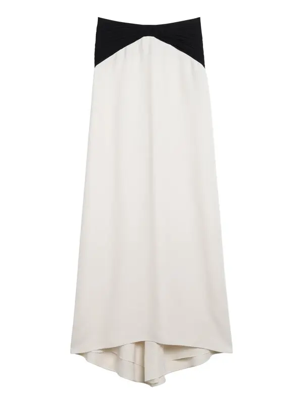 Valentino Garavani Long Silk Skirt - Cream
