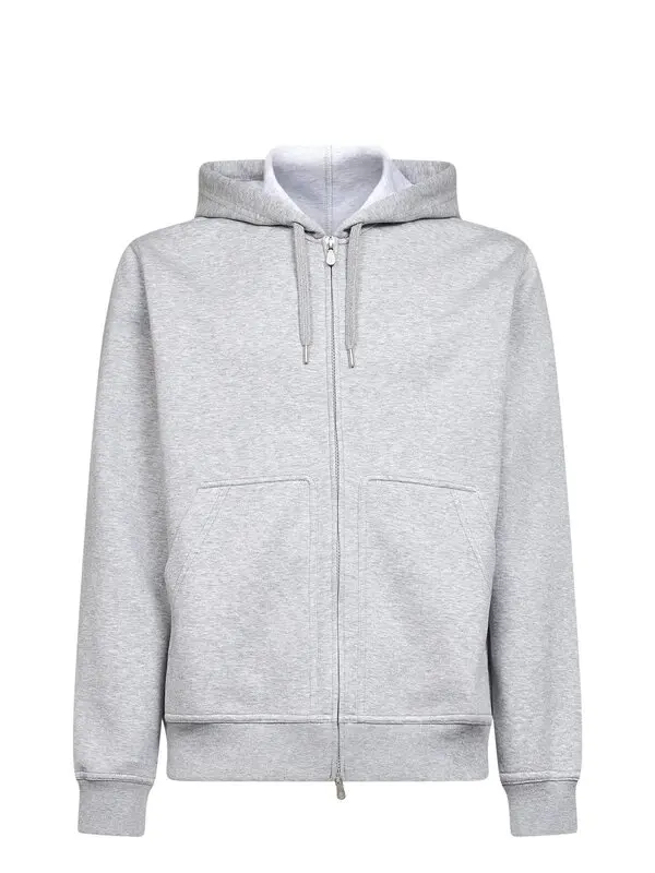 Brunello Cucinelli Double Fleece Zip-up Hoodie - Multicolor