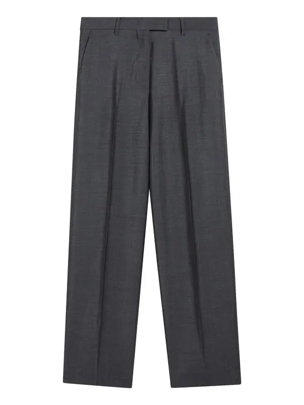 Miu Miu Wool-blend Trousers - Gray