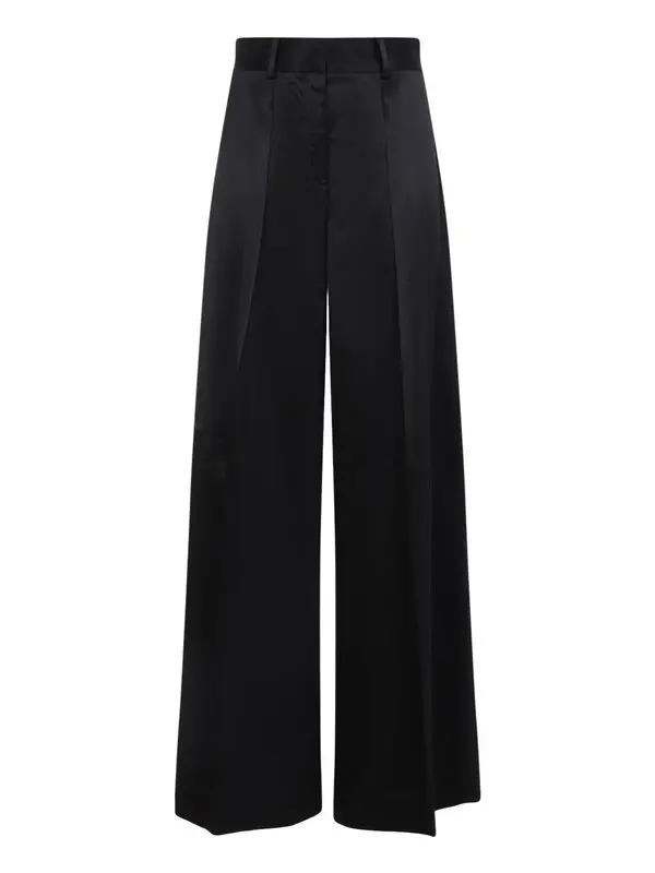 JIL SANDER Wide Leg Trousers - Black