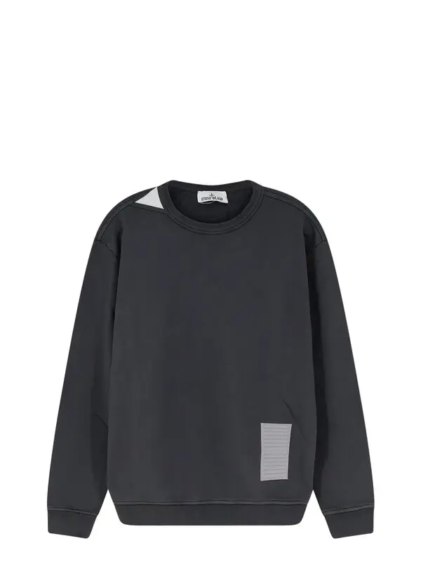 Stone Island Oversized Cotton Sweatshirt With Embossed Logo Patch - Multicolor