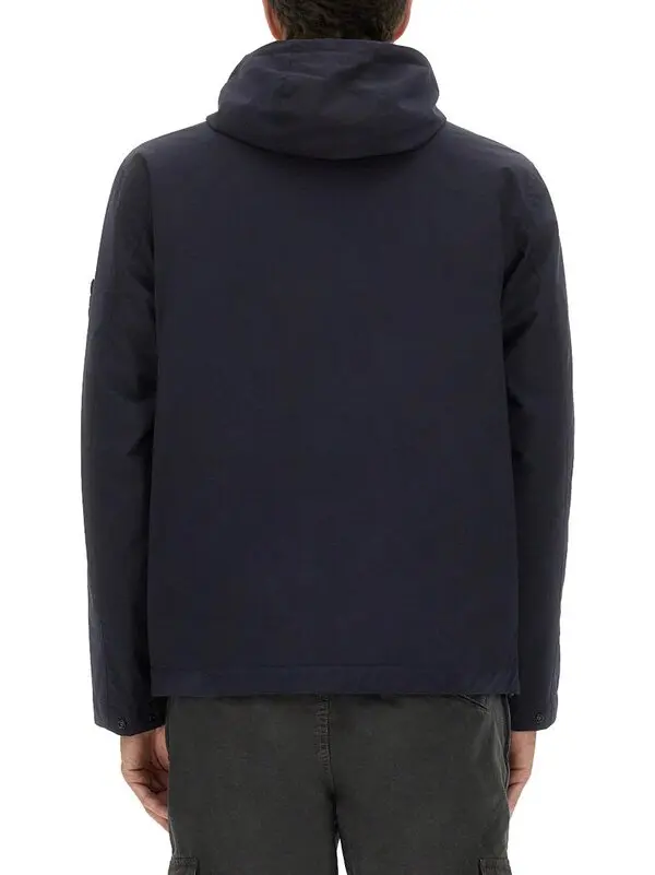 Stone Island Hooded Zip-up Jacket - Blue