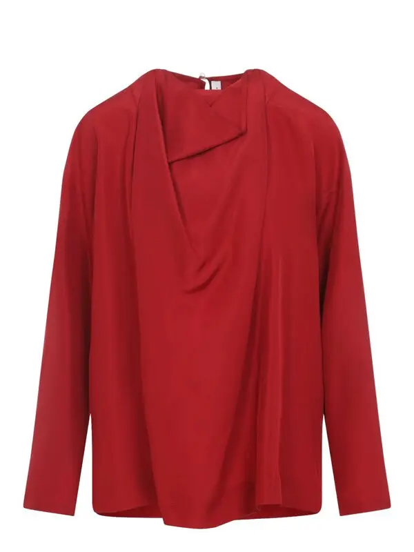 Carven Draped Silk Blouse - Multicolor