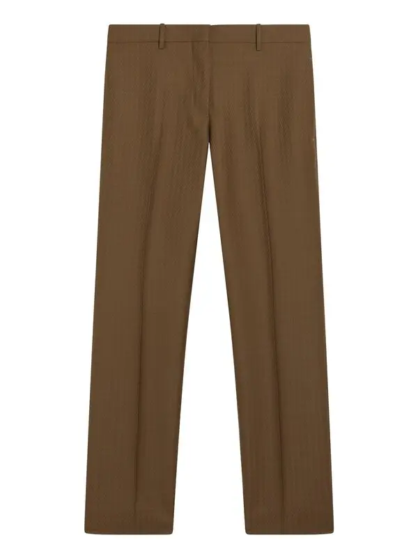 Burberry Wool And Mohair Trousers - Brown
