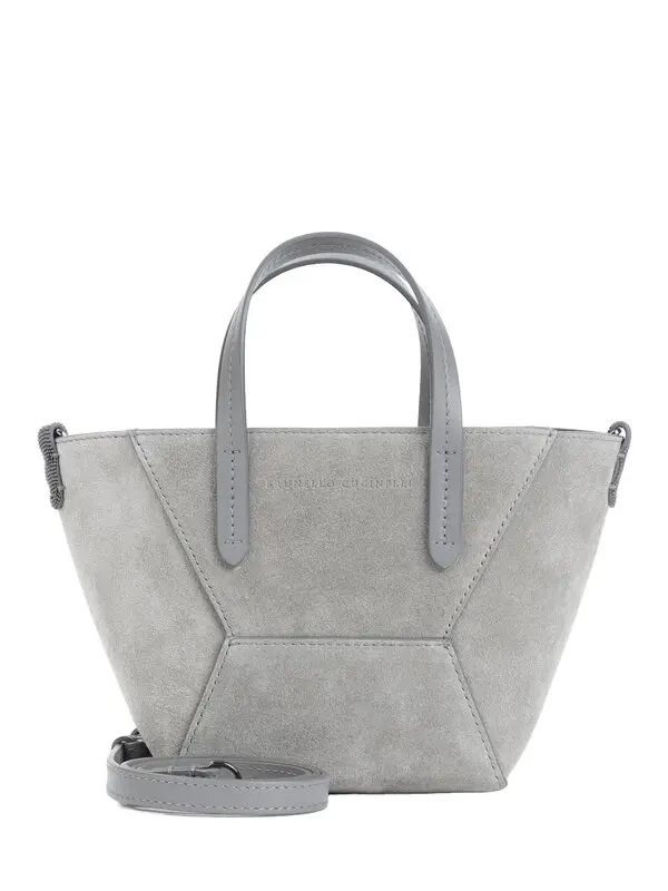 Brunello Cucinelli Suede Duomini Bag - Green