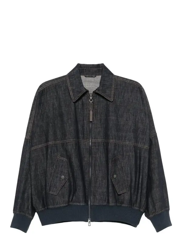 Brunello Cucinelli Cotton Zip-up Jacket - Blue