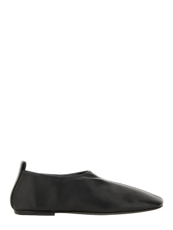 Dries Van Noten Leather Ballerina Flats - Black