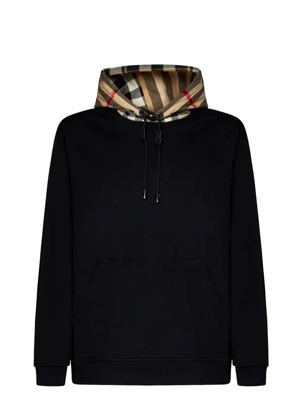 Burberry Checked Cotton Hoodie - Multicolor