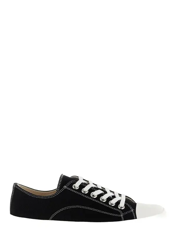 Moschino Vulcanized Canvas Sneakers With Contrast Stitching - Multicolor