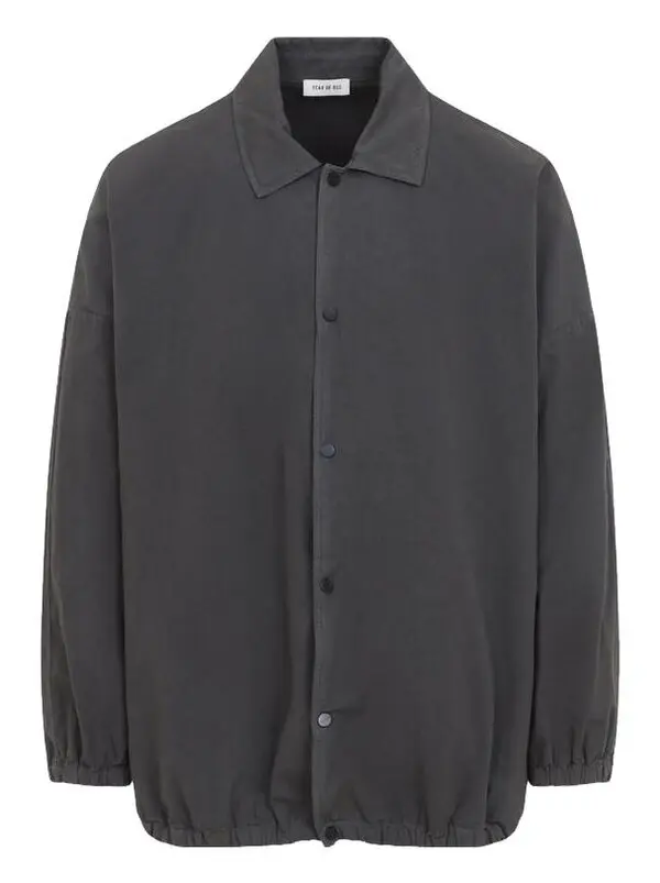 Fear Of God Grey Cotton Logo Print Shirt Jacket - Gray
