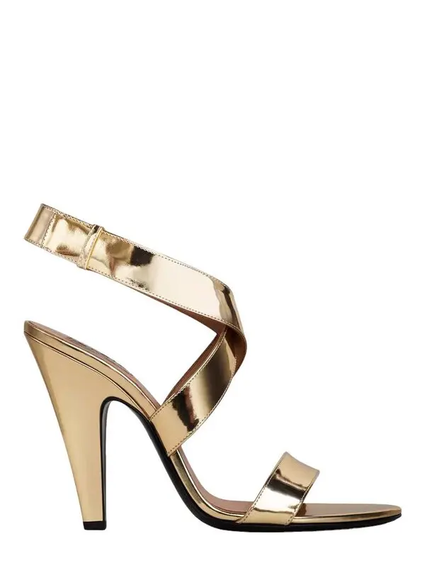 Alaïa Mirror-effect Conical Heel Sandals - Silver