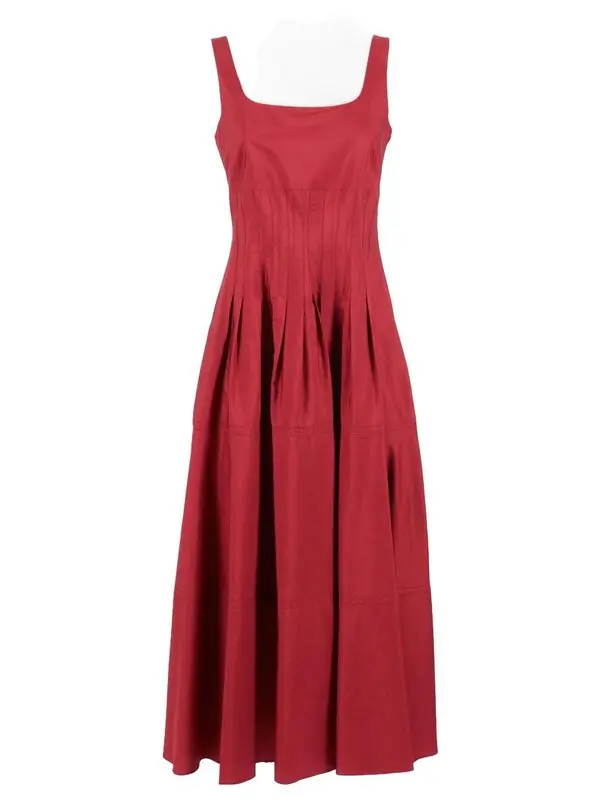 Max Mara Sleeveless Fit & Flare Dress - Red