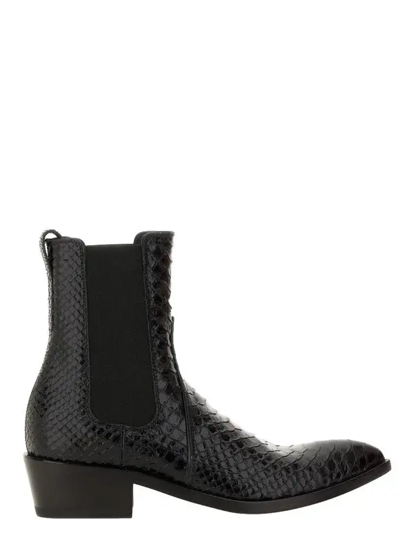 TOM FORD Leather Chelsea Boot - Black
