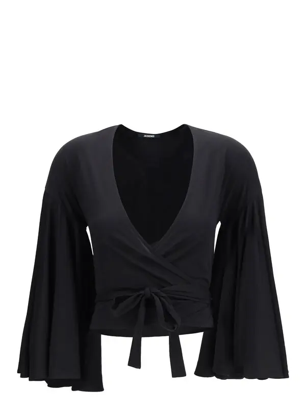 Jacquemus Paysan Wrap Top - Black