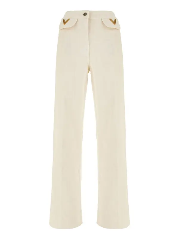 Valentino Garavani Wide Leg Trousers - Multicolor