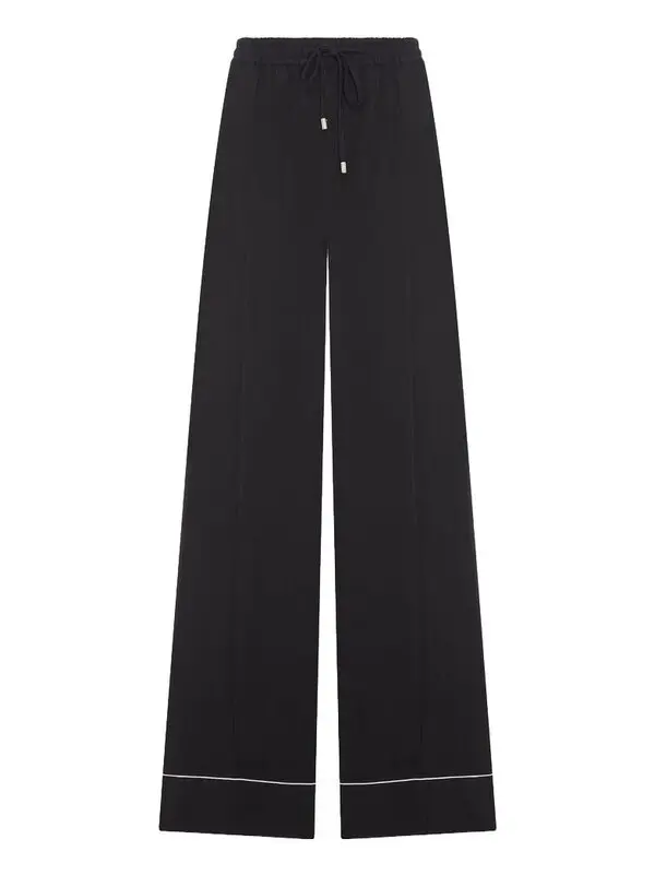 Sportmax Satin Rivet Jogger Pants - Black