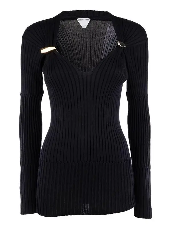 Bottega Veneta Knitwear With Gold Tone Embellishment - Multicolor