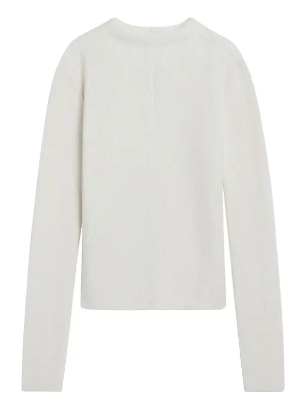 Rick Owens Ribbed Alpaca Blend Sweater - White