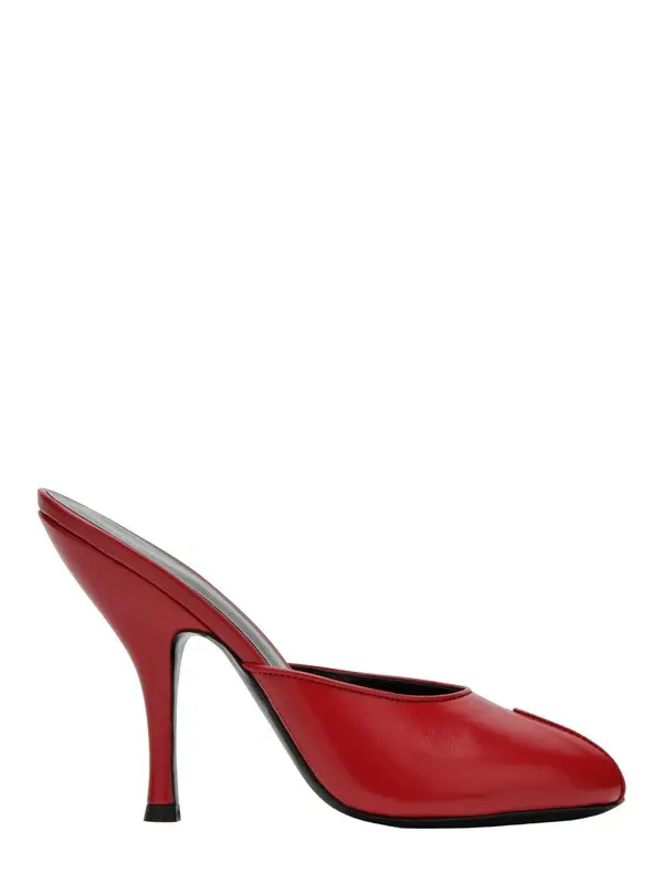 JUDE Leather Date Mule - Red