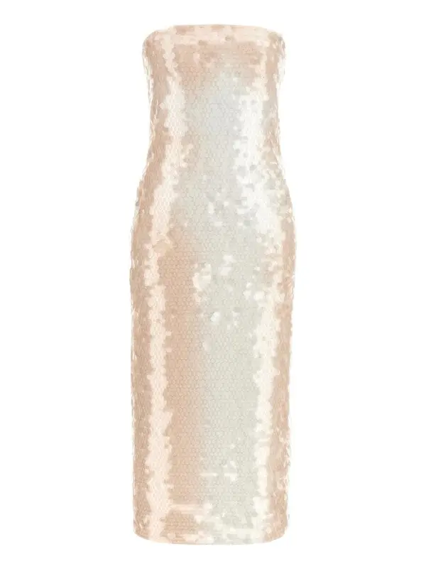 Sportmax Stemma Off-the-shoulder Sequined Dress - Pink