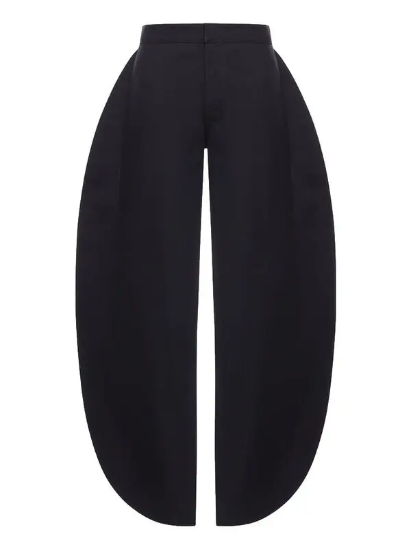Alaïa Petal Cotton Trousers - Black