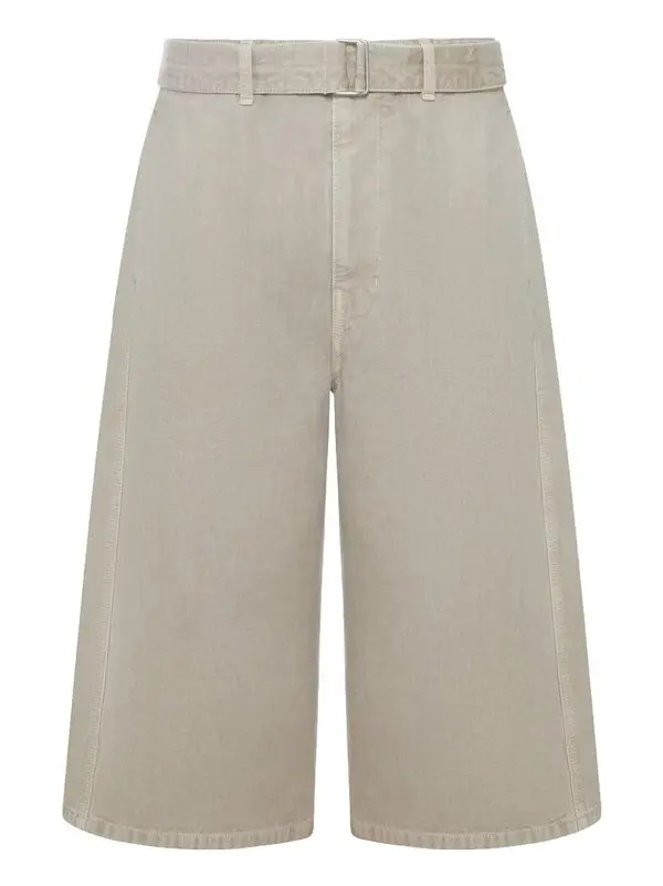 LEMAIRE Snow-effect Denim Bermuda Shorts - Multicolor