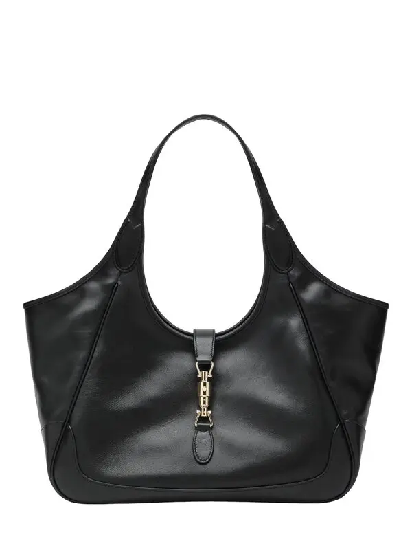 Gucci Medium Leather Shopping Bag - Black