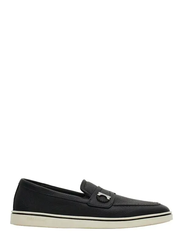 FERRAGAMO Deer Skin Loafers - Black