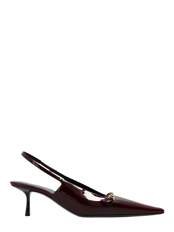 Saint Laurent Carine Leather Slingback Pumps - Red