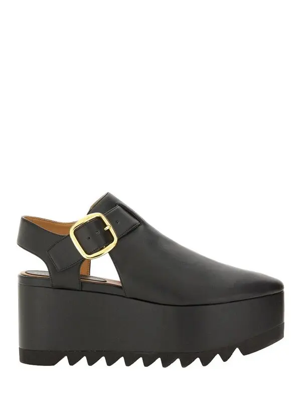 Stella McCartney Elyse Platform Sandals With Buckle Detail - Black