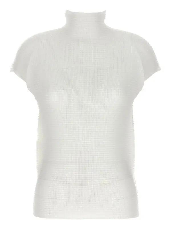 Issey Miyake Wooly Pleats-66 T-shirt - White