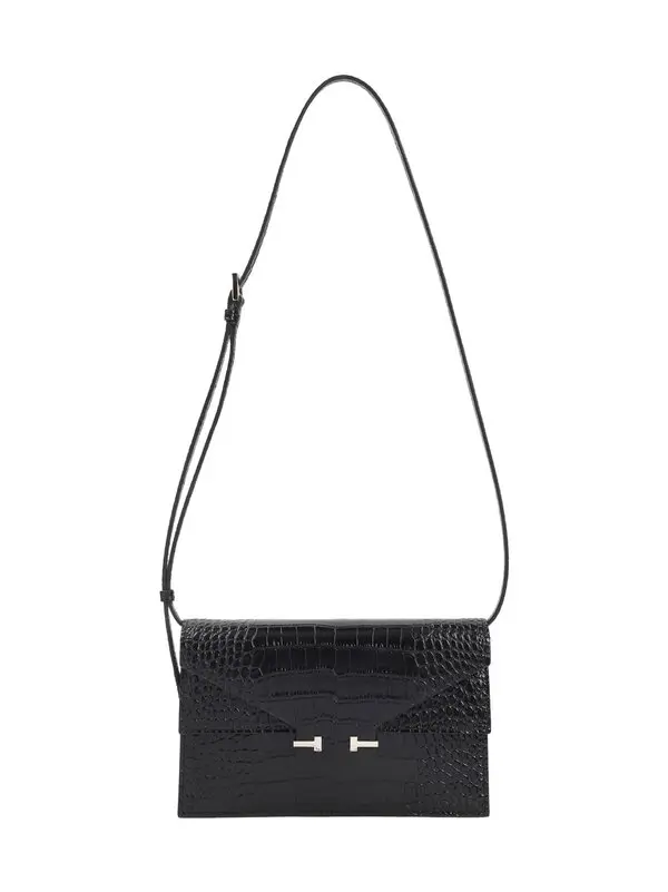 TOM FORD Soft Printed Croco Mini Bag - Black