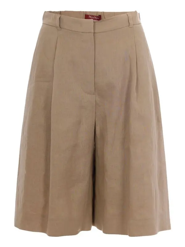 Max Mara Colonial Pleated Shorts - Multicolor