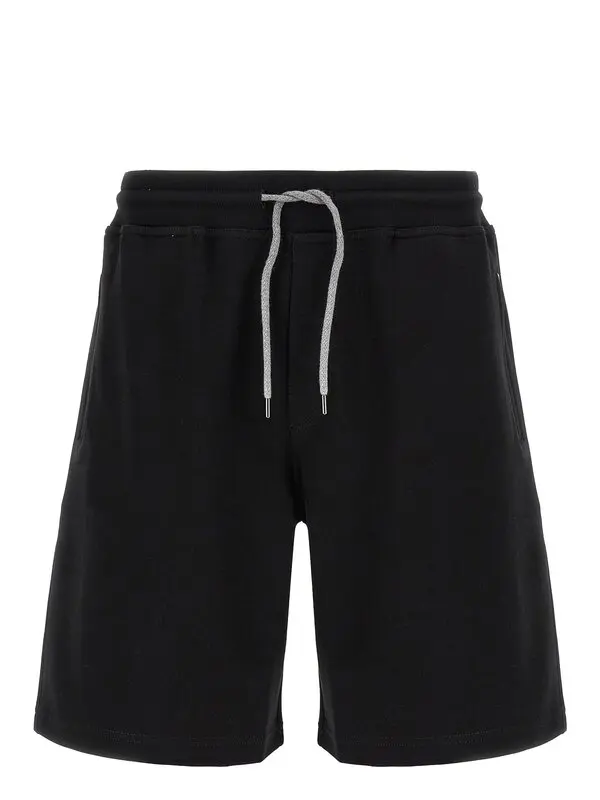 Brunello Cucinelli Cotton, Cashmere, And Silk Blend Bermuda Shorts - Black
