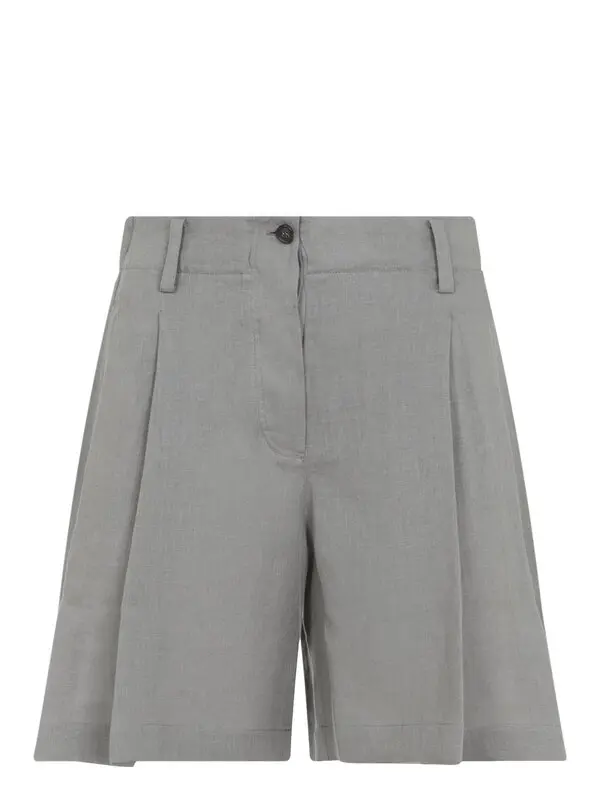 Brunello Cucinelli Linen Bermuda Shorts - Green