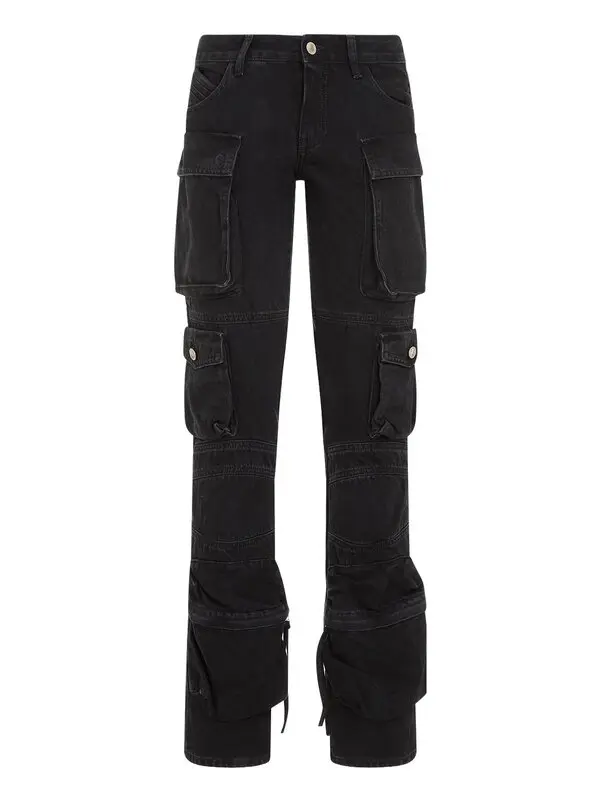 Attico Essie Cargo Jeans - Black